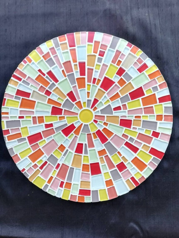 Soleil. Tableau en mosaïque - Etsy France