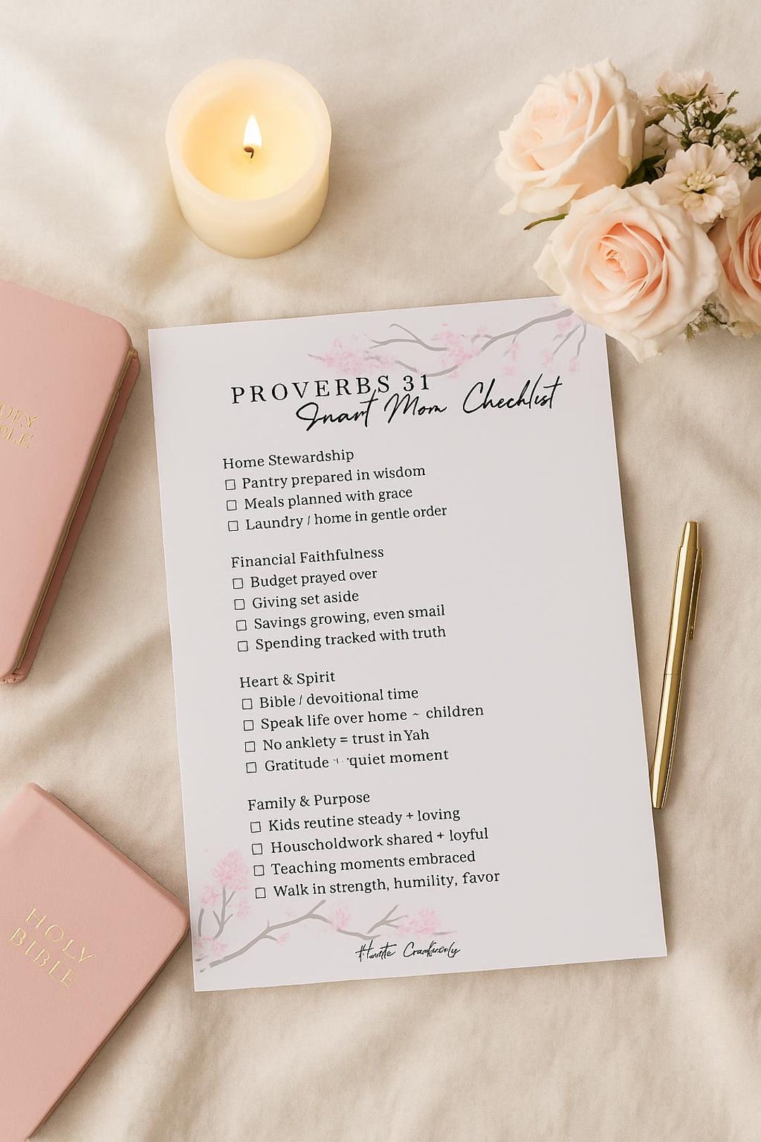 Smart-mom Checklist Printable | Minimalist + Boho Mom Planner | Faith ...