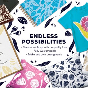 Australian Flora Botanical Vector Clip Art Illustrations Set - Etsy