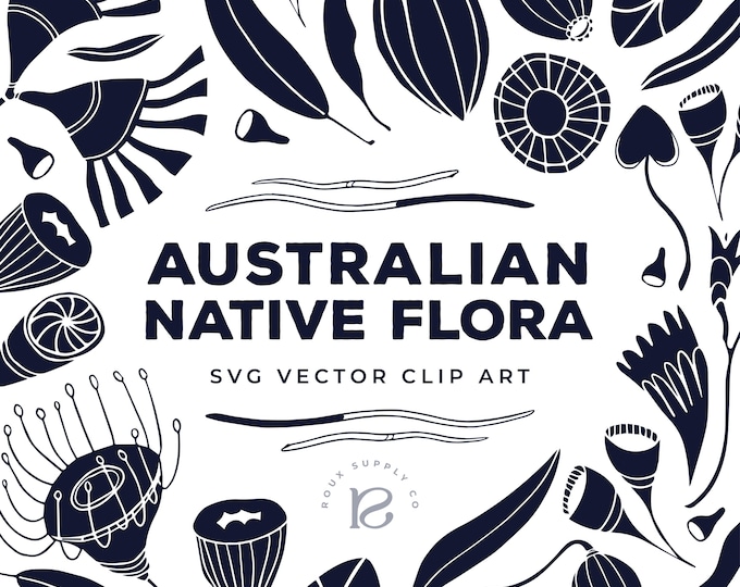 Australian Flora SVG Cut Files (svg Dxf Png Eps) Vinyl and Paper Cut ...
