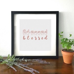Cross Stitch PDF Pattern Blessed Sign Language - Etsy