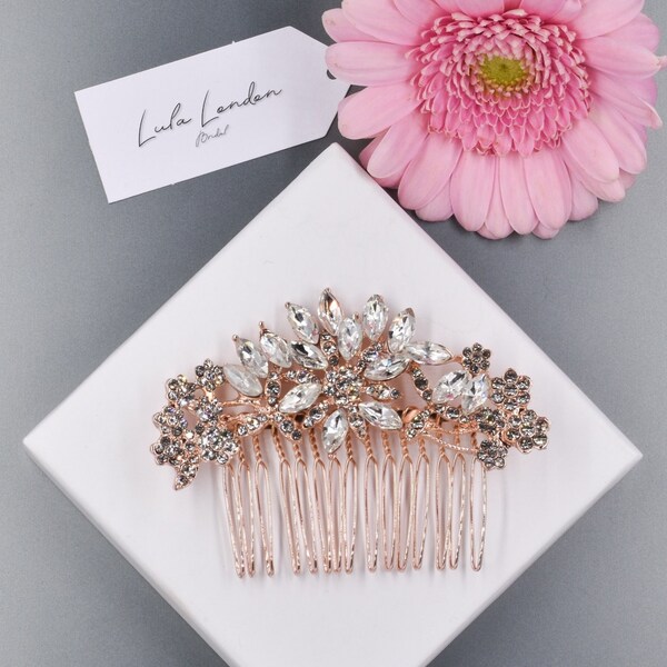 Rose Gold Hair Clips - Etsy UK