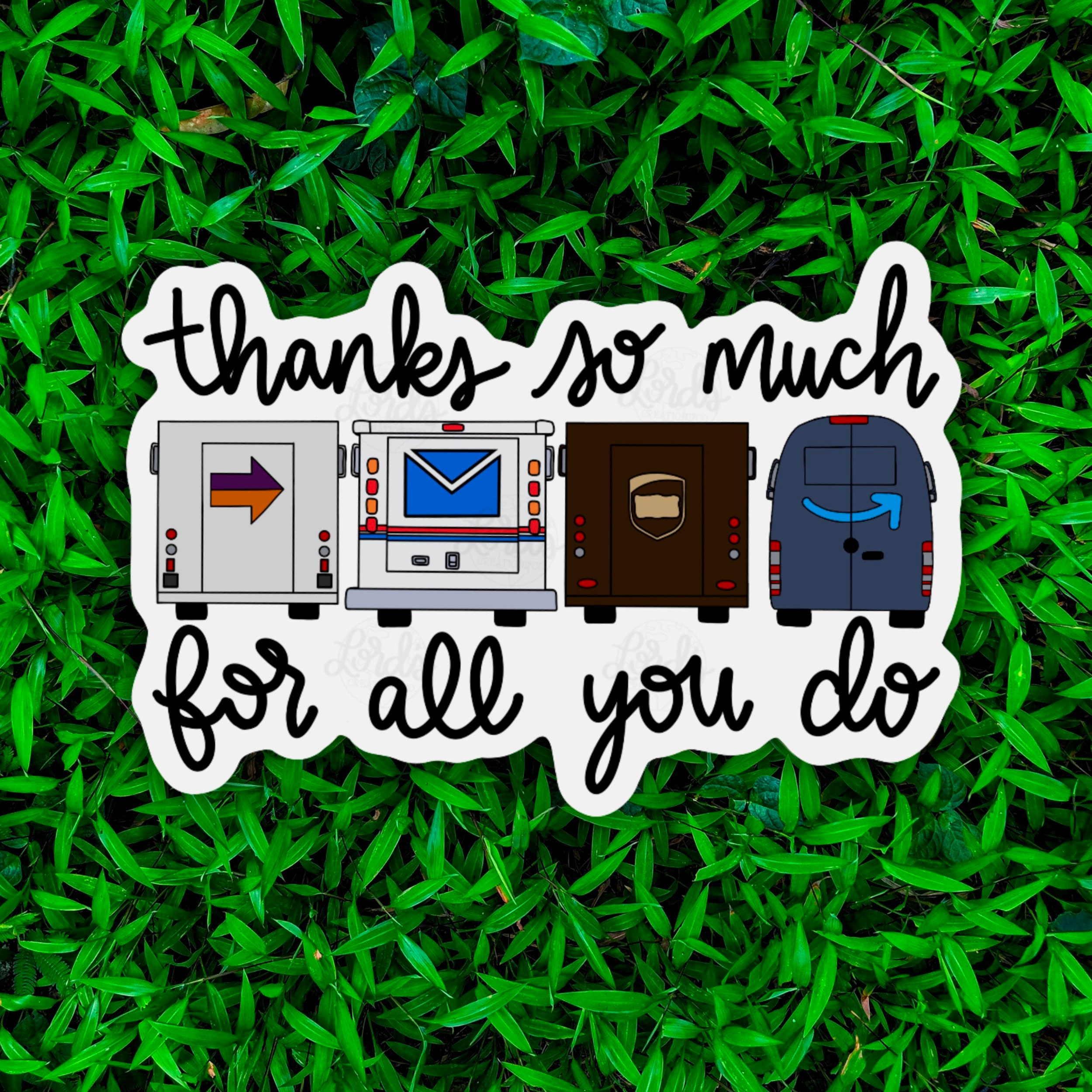 Thank You Mailbox Decal New Mailman Sticker Mailman Gift - Etsy