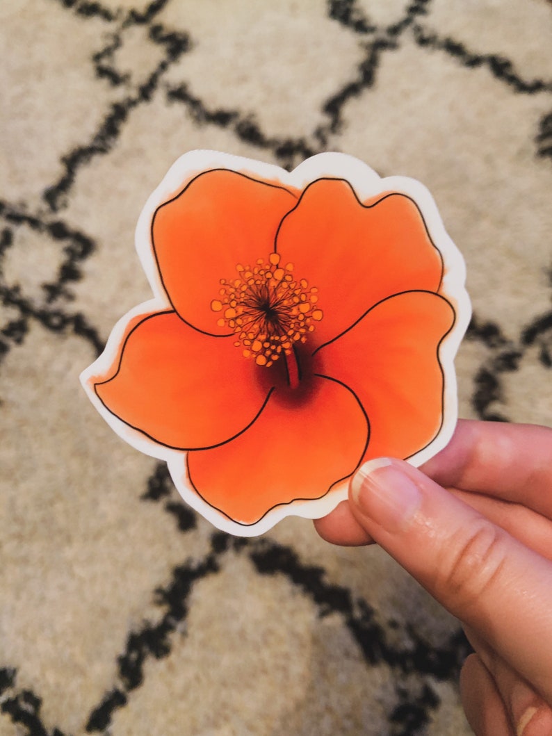 Hibiscus Sticker - Etsy