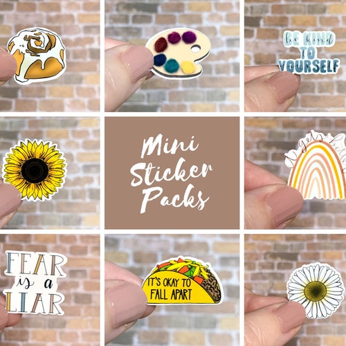 Mini Sticker Pack of 5 Small Stickers for Phone Planner | Etsy