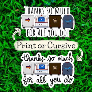 Thank You Mailbox Decal, Mailman Sticker, Mailbox Sticker, Mailbox ...