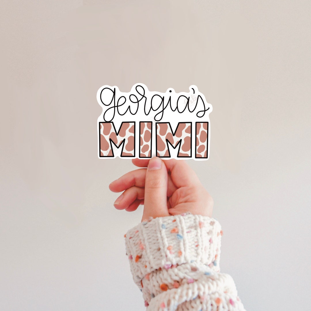 Multiple Sizes Personalized Mimi Sticker, Mimi Gifts, Custom Name ...