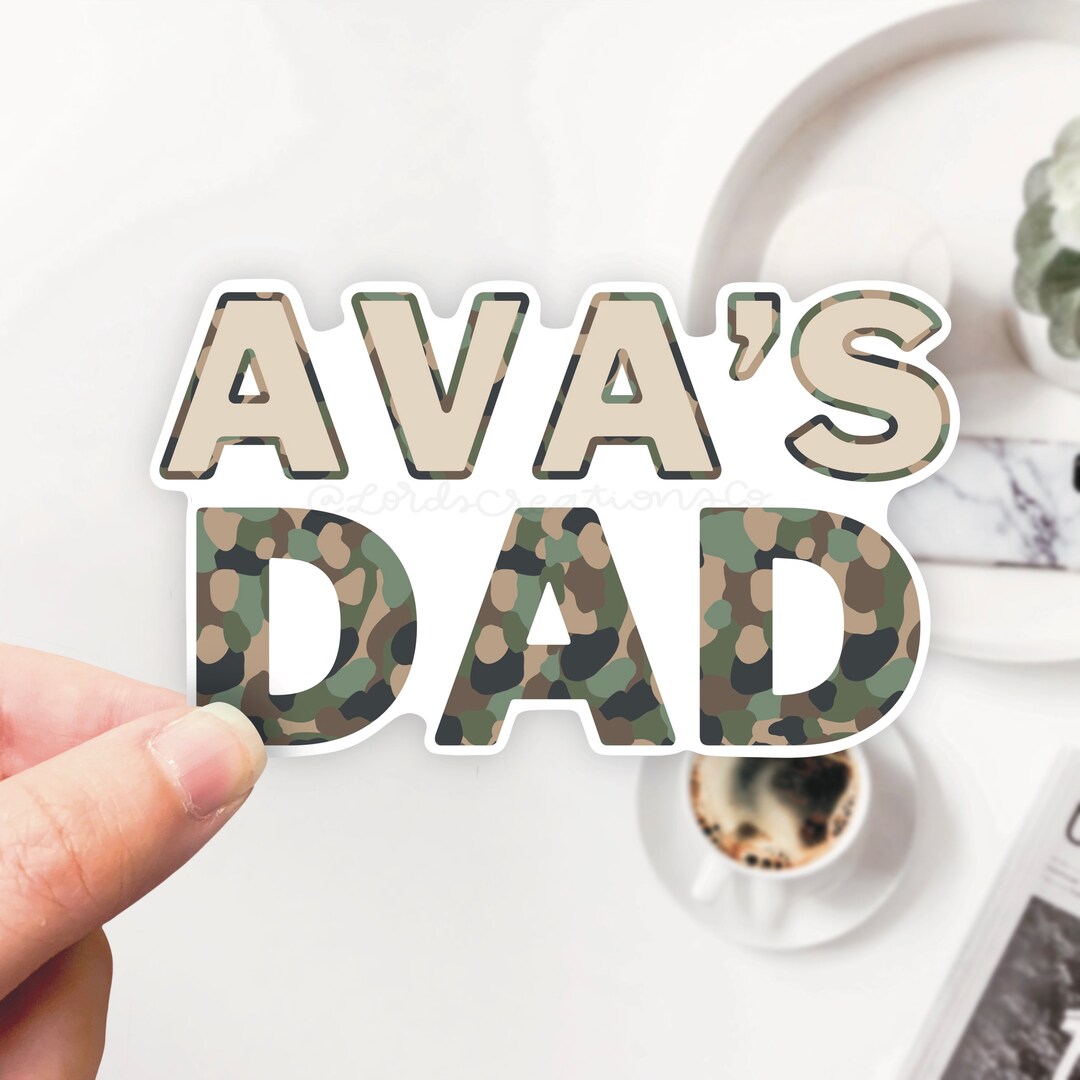 Dad Sticker, Custom Dad Gift From Daughter, Custom Stickers Name, Dad ...