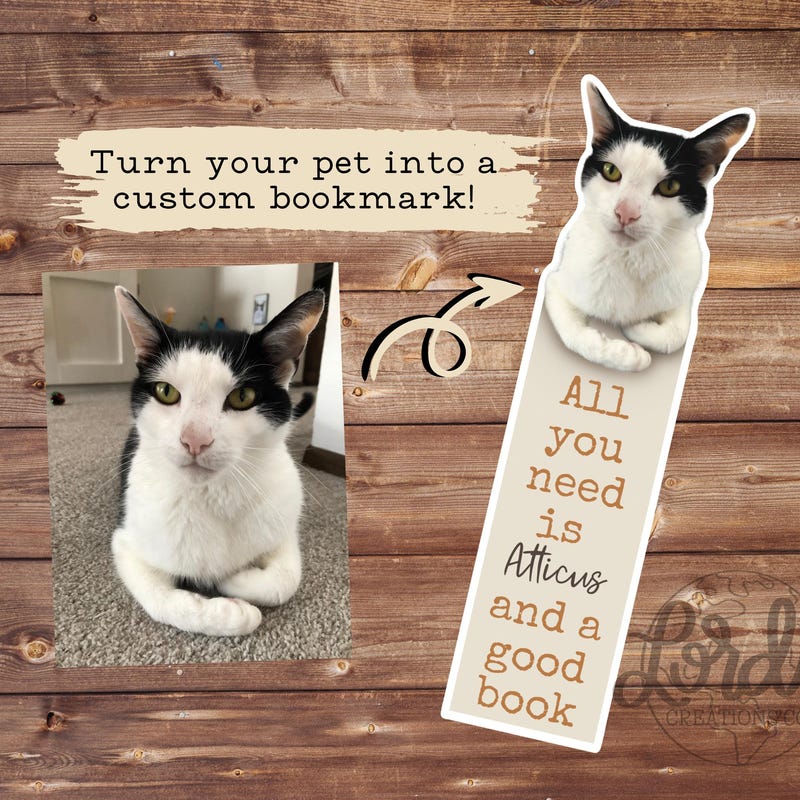 Cat Bookmark - Etsy
