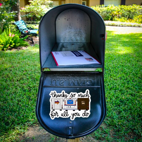 Thank You Mailbox Decal-new Mailman Sticker Mailman Gift - Etsy