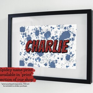 Spider Sticker, Custom Sticker Name, Spidey Sticker, Spider Name ...