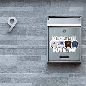 Thank You Mailbox Decal, Mailman Sticker, Mailbox Sticker, Mailbox ...