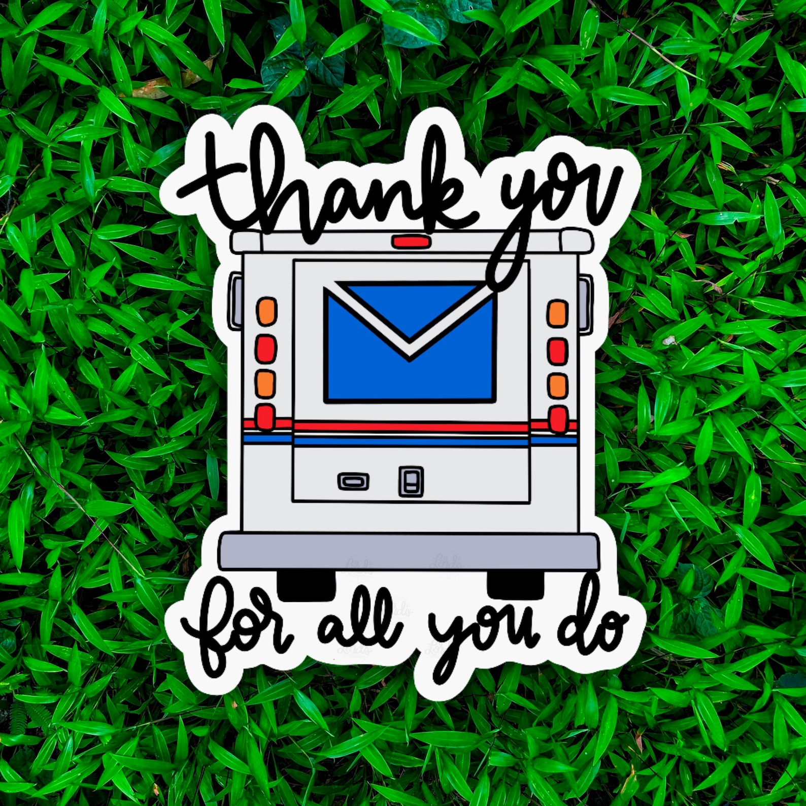 Thank You Mailbox Decal-new, Mailman Sticker, Mailman Gift, Mailbox ...