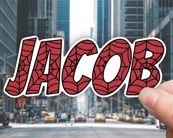 Spider Sticker for Kids, Spider Name Decal for Boys, Custom Name ...