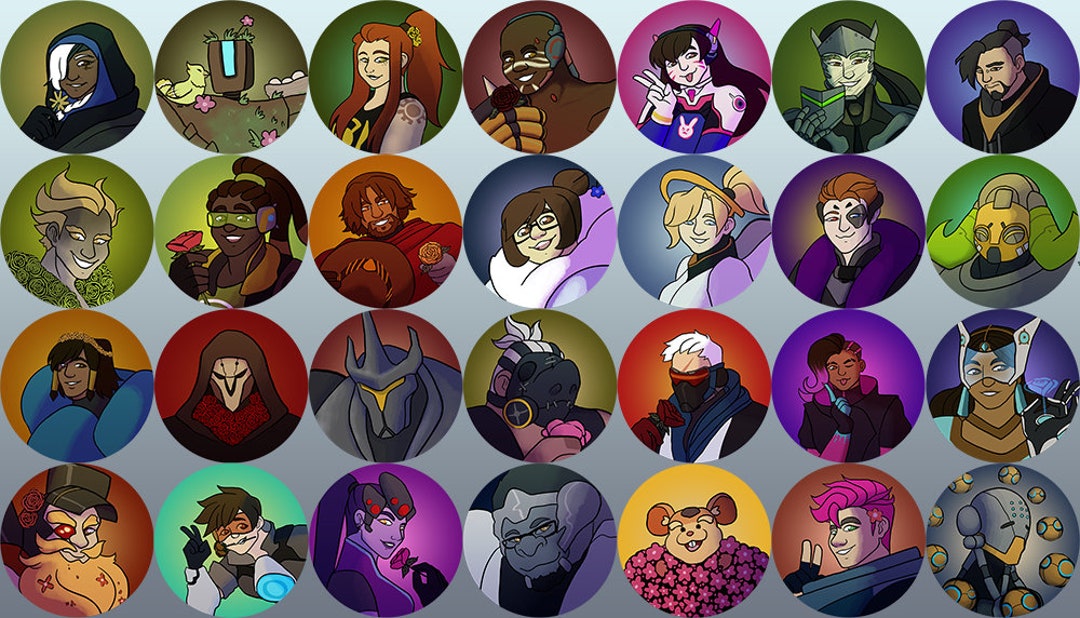 Overwatch Flower Buttons - Etsy