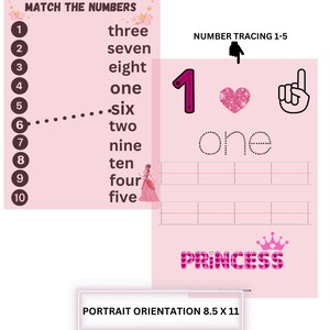 Princess Number Worksheet 1 to 100 Number Tracing Preschool Worksheets ...