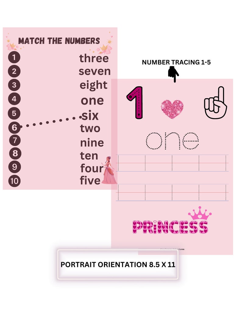 Princess Number Worksheet 1 to 100 Number Tracing Preschool Worksheets ...