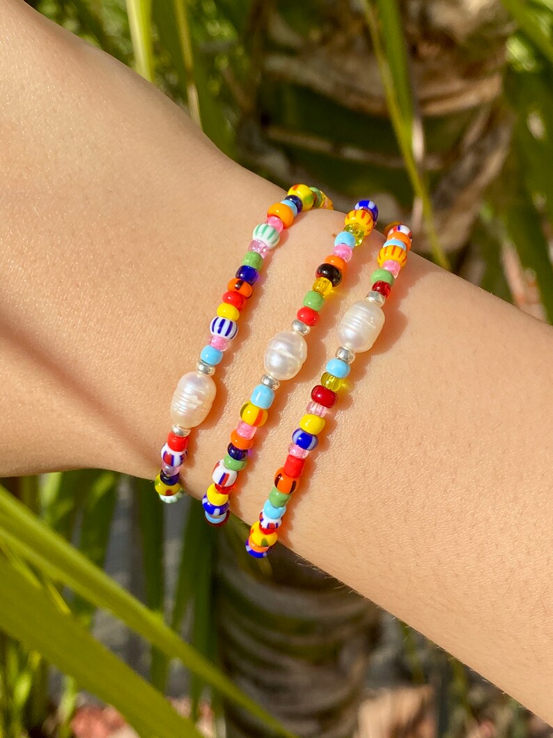 Freshwater Pearl Beaded Bracelet Beaded Bracelet Pearl - Etsy