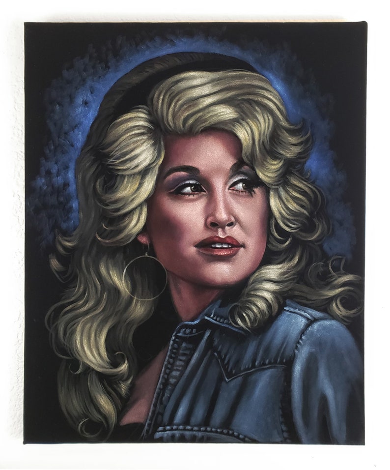 Dolly Parton Velvet Painting Gwen Rosewater Velvetiki - Etsy