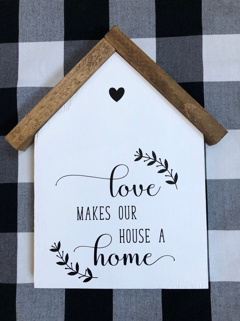 Small Wood House Home Sweet Home Sign Shelf Sign Farmhouse | Etsy