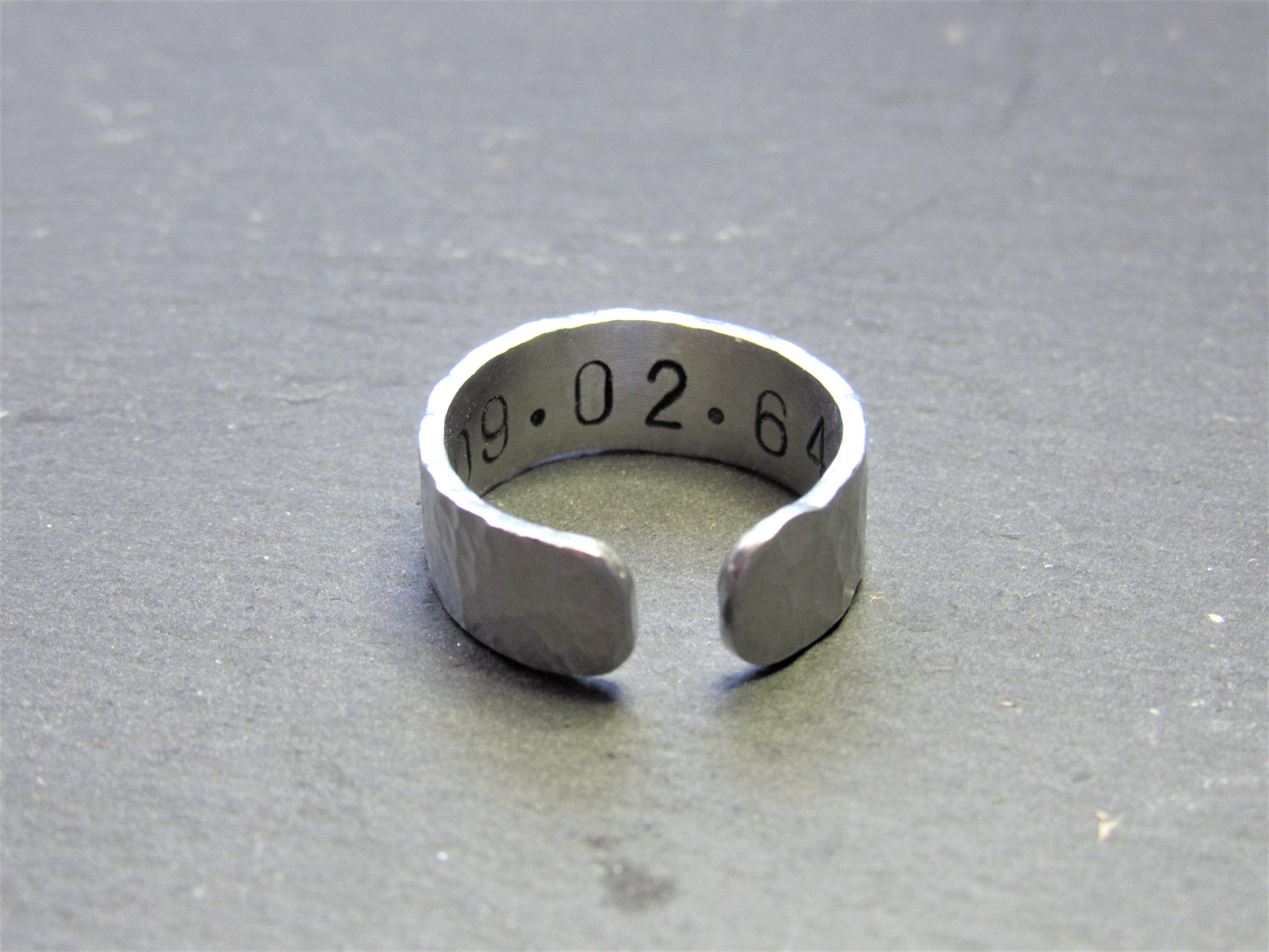 Hidden Message Hammered Ring Adjustable Thumbs Ring for Women - Etsy UK