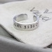 Scripture Ring Custom Bible Verse Ring Hand Stamped Cross Ring ...