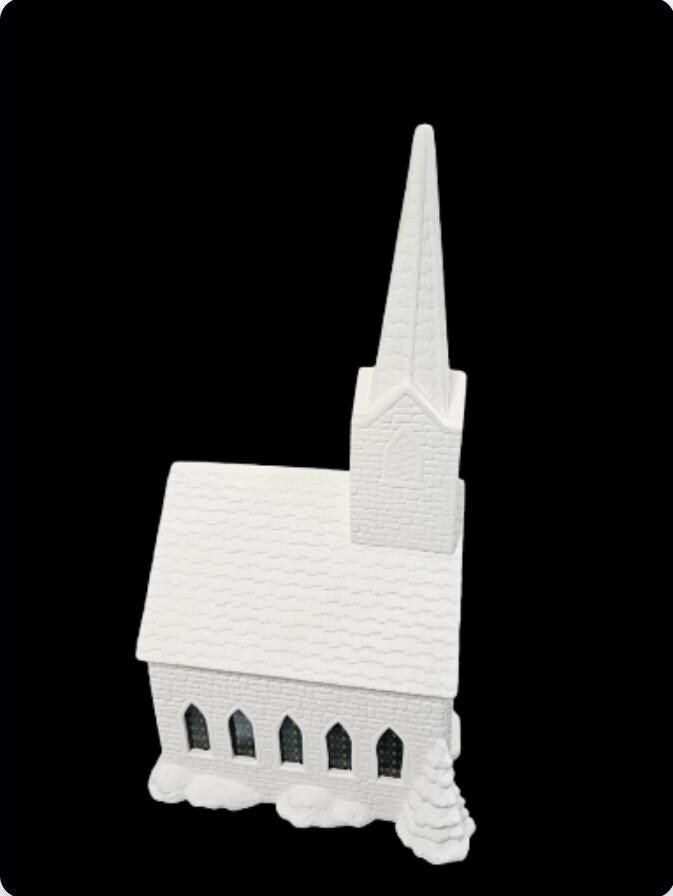 White Light-up Musical Church - Etsy