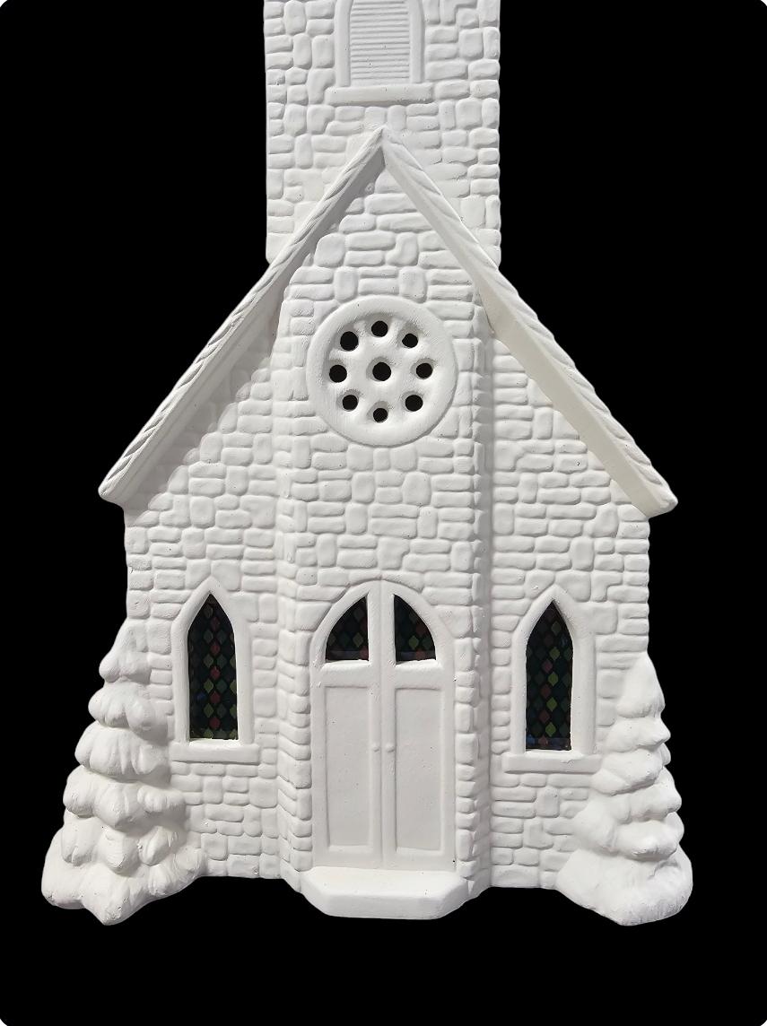 White Light-up Musical Church - Etsy