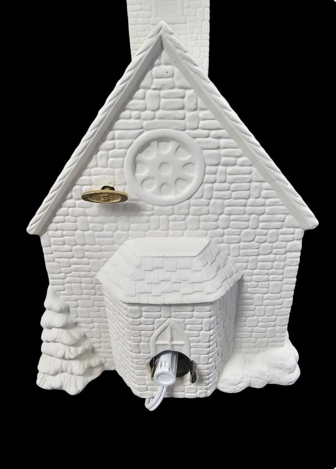 White Light-up Musical Church - Etsy