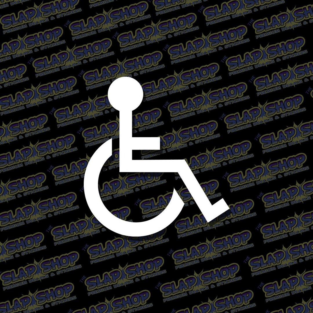Handicap Decal | Vinyl Sticker for Parking, Office, Door ...