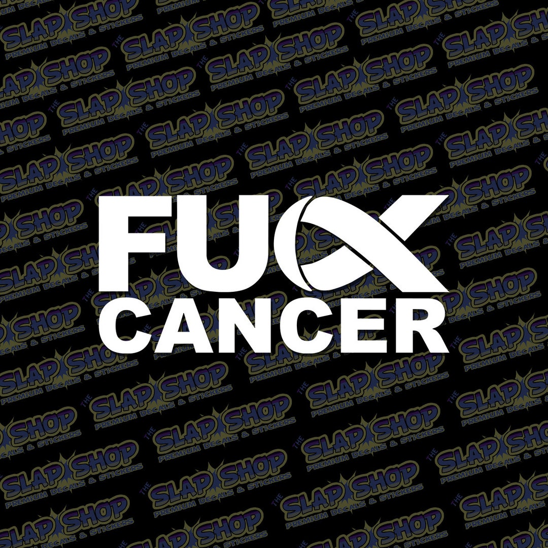 F Cancer Vinyl Decal – Awareness Support Ribbon Sticker – Bold ...