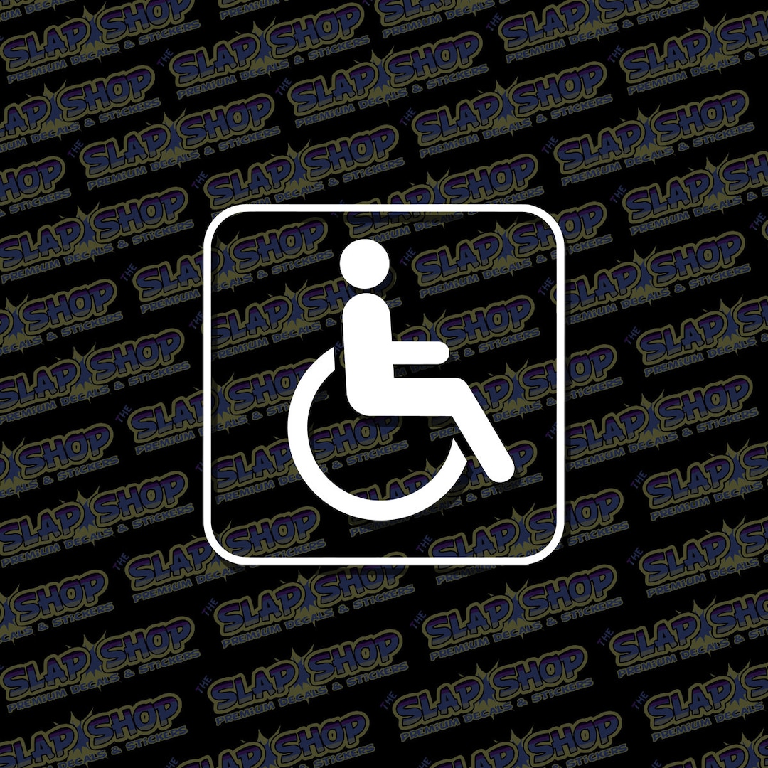 Handicap Die-cut Vinyl Decal - Stickers - Click to Explore Colors ...