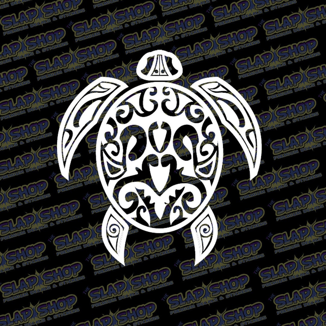 Tribal Sea Turtle Vinyl Decal – Hawaiian Beach Car & Laptop Sticker - Etsy