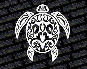 Tribal Turtle Decal - Etsy