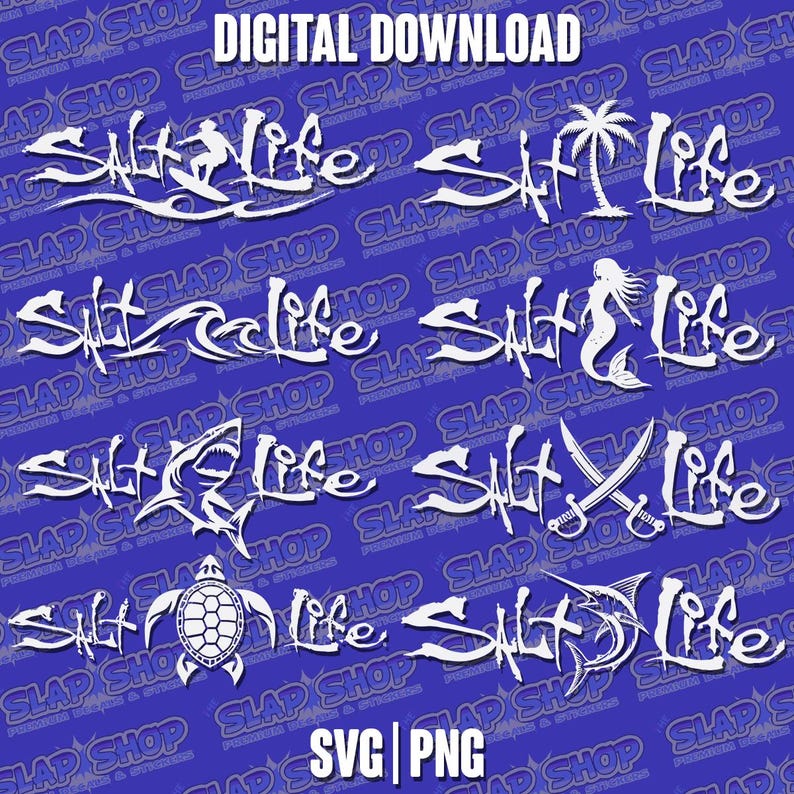 Salt Life Bundle V2 Digital Download Svg Png Cut File - Etsy