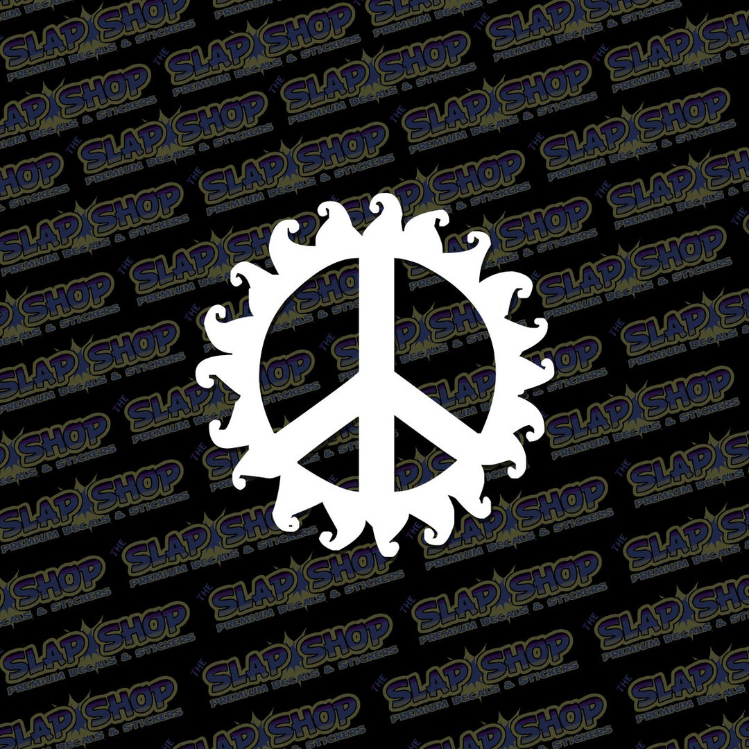 Peace Vinyl Decal | Hippie Sticker | Retro Car, Laptop & Water Bottle ...