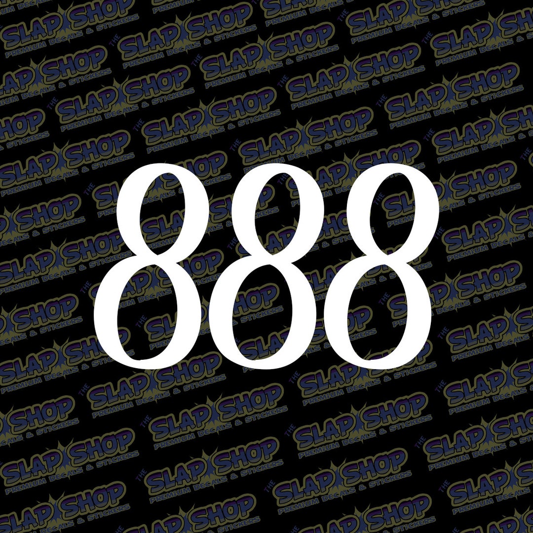 Angel Number 888 Die-cut Vinyl Decal - Stickers - Click to Explore ...