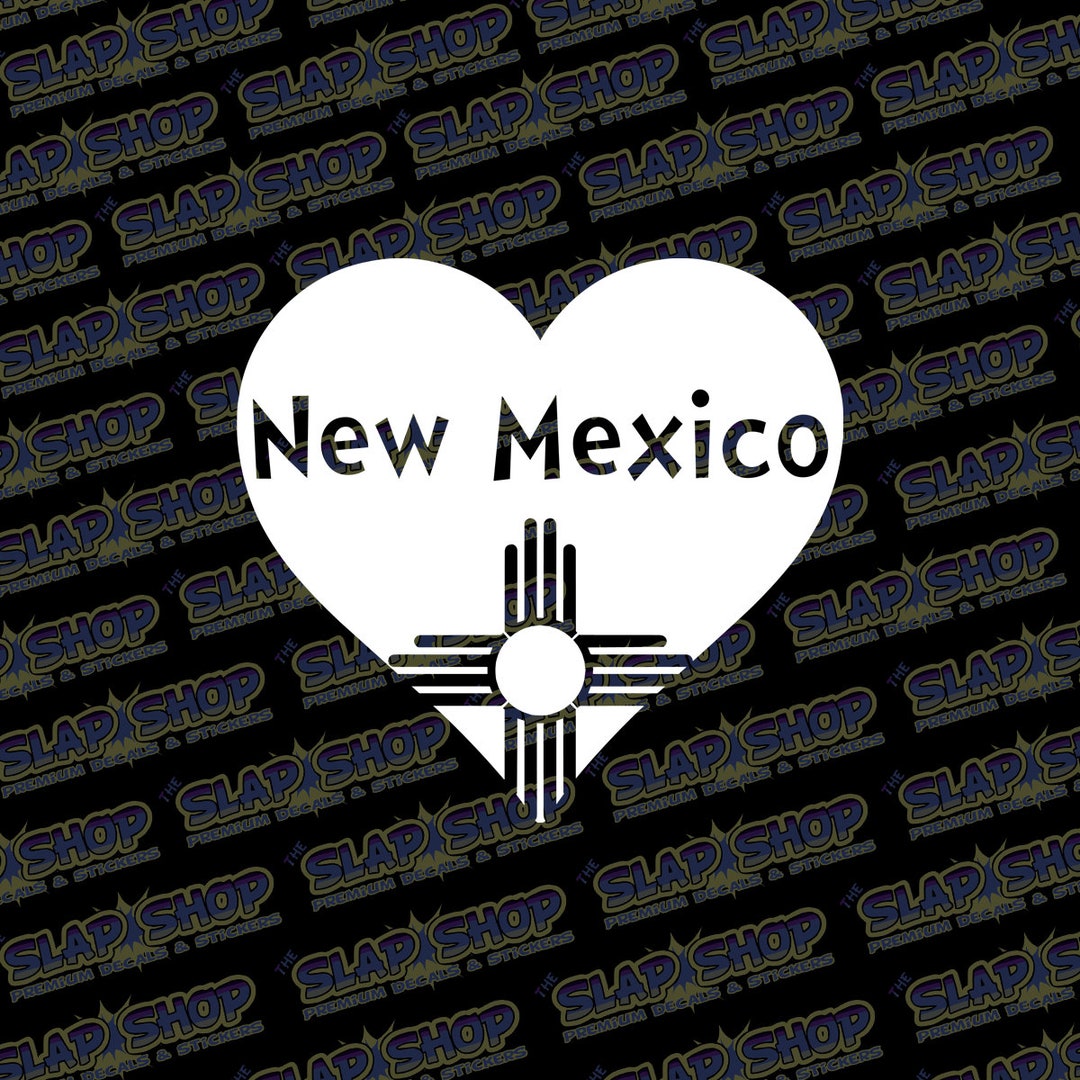 New Mexico Zia Vinyl Decal | Heart State Pride Car & Laptop Sticker - Etsy