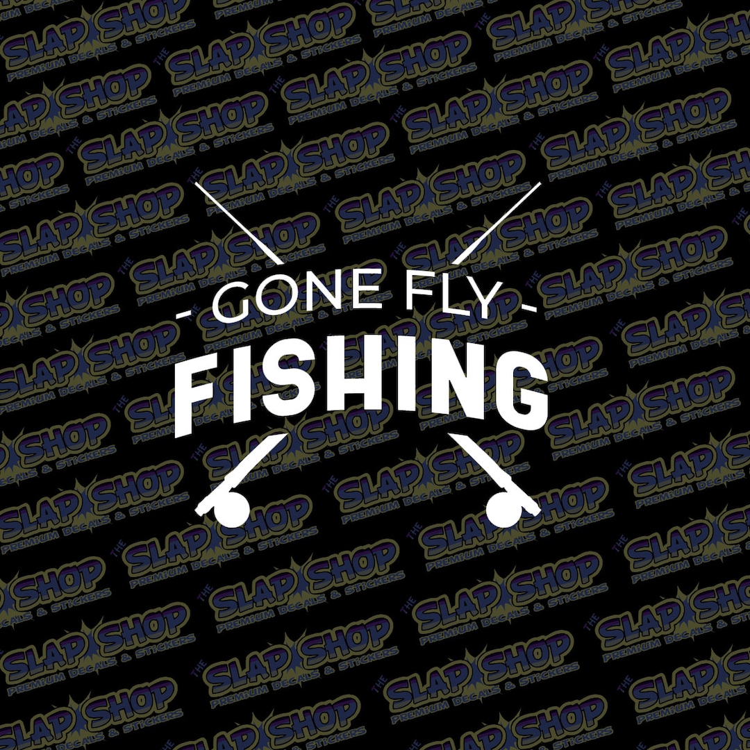 Gone Fly Fishing Hunting and Fishing Vinyl Decal - Stickers - Click to ...