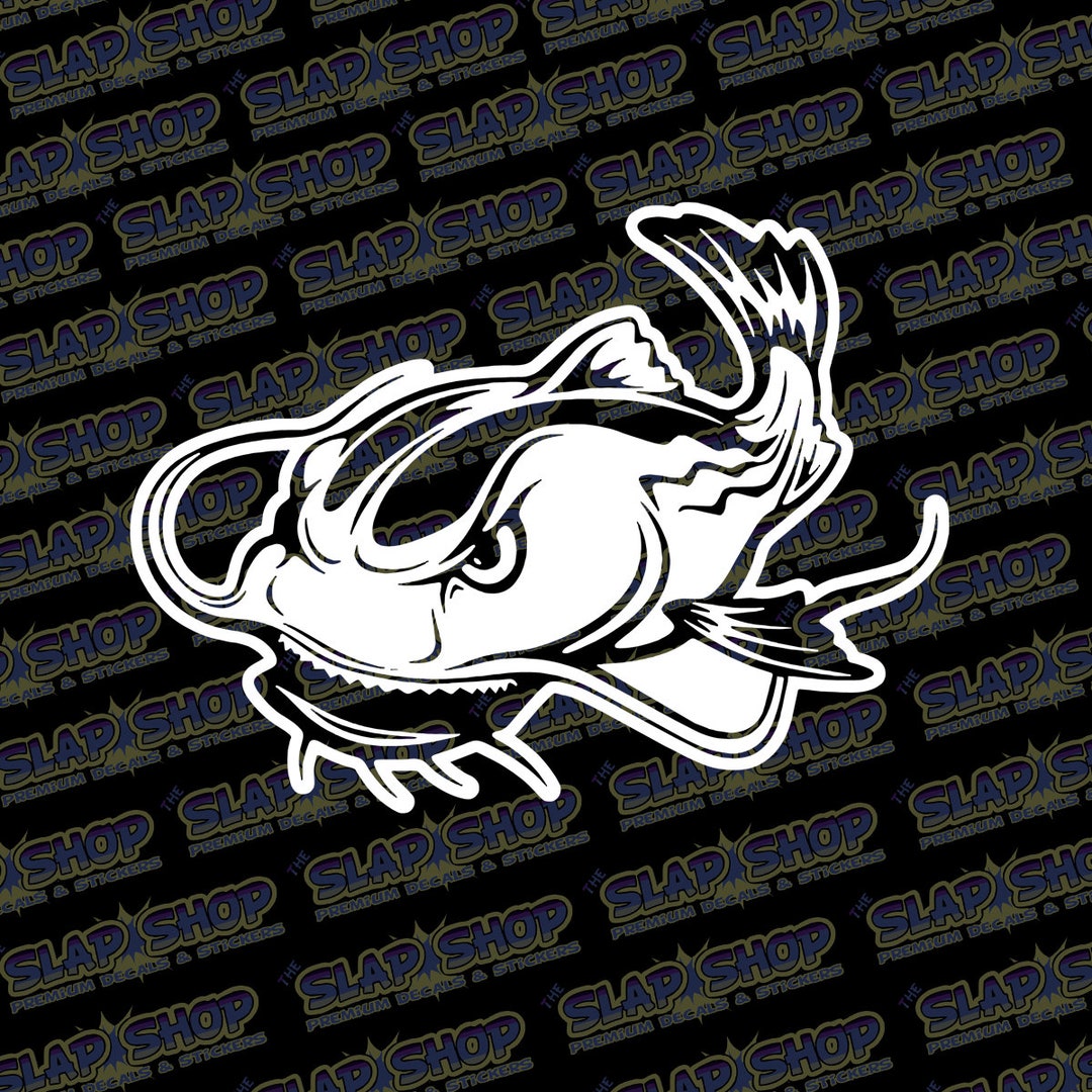 Angry Catfish Hunting and Fishing Vinyl Decal - Stickers - Click to ...