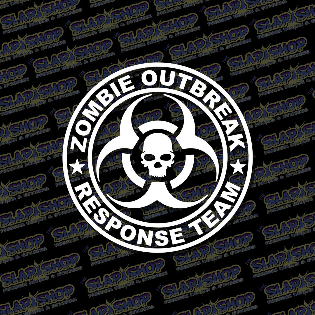 Zombie Outbreak Vinyl Decal – Funny Apocalypse Sticker for Car or ...