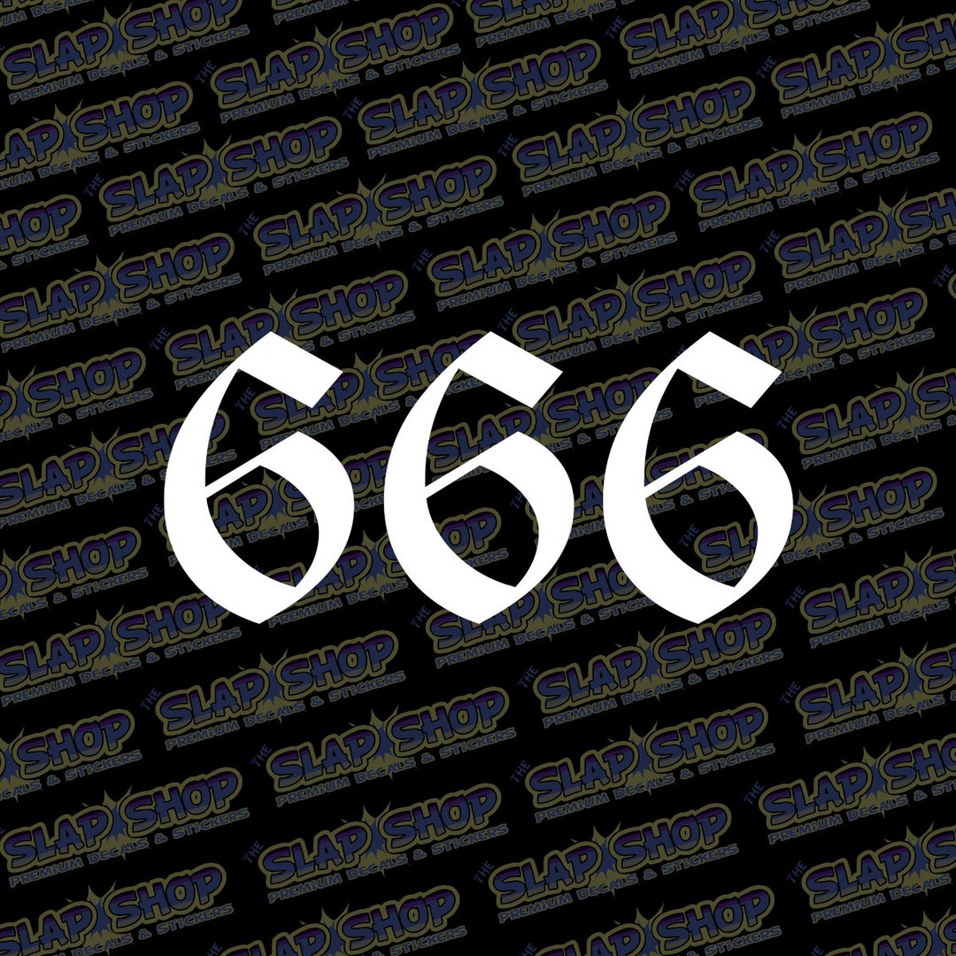 Angel Number 666 Vinyl Decal – Gothic Car & Laptop Sticker - Etsy