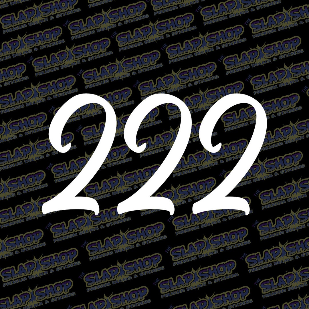 Angel Number 222 Die-cut Vinyl Decal - Stickers - Click to Explore ...