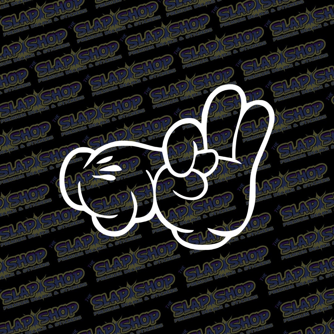 Cartoon Hands Funny Funny Vinyl Decal - Stickers - Click to Explore Colors & Sizes - Fun Gift ...