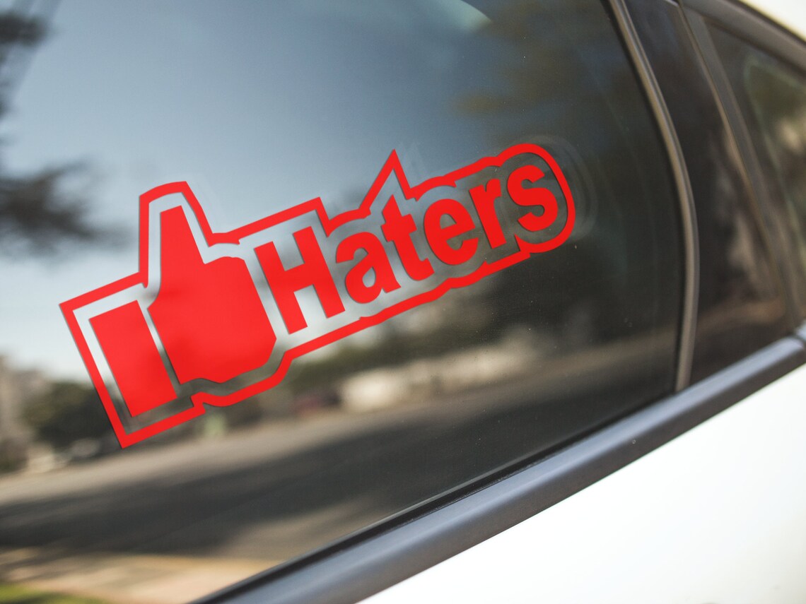 Thumbs up Haters Die Cut Vinyl Decal CLICK to EXPLORE More - Etsy