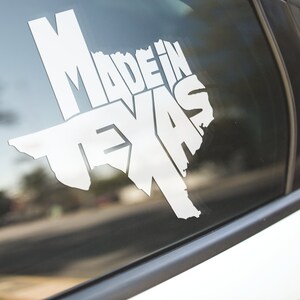Made in Texas Vinyl Decal | Texas Pride Car, Laptop & Tumbler Sticker ...