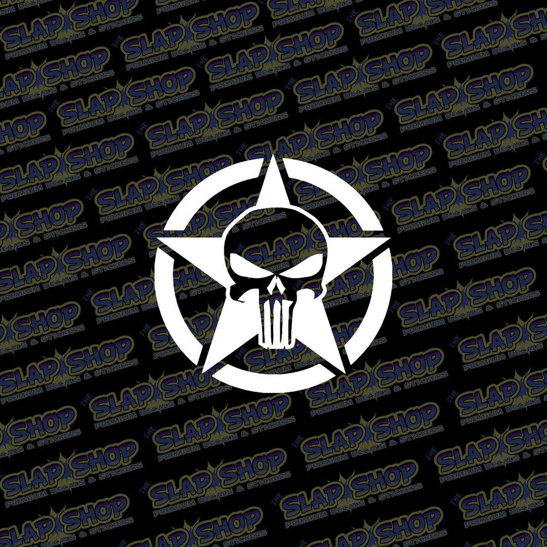 Skull in Star Army Die-cut Vinyl Decal - Stickers - Click to Explore ...