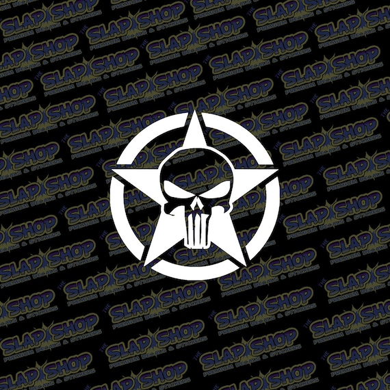 Skull in Star Army Die Cut Vinyl Decal Sticker CLICK to - Etsy