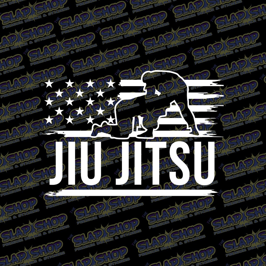 American Jiu-jitsu Vinyl Decal | BJJ Sticker for Car, Laptop, Water ...