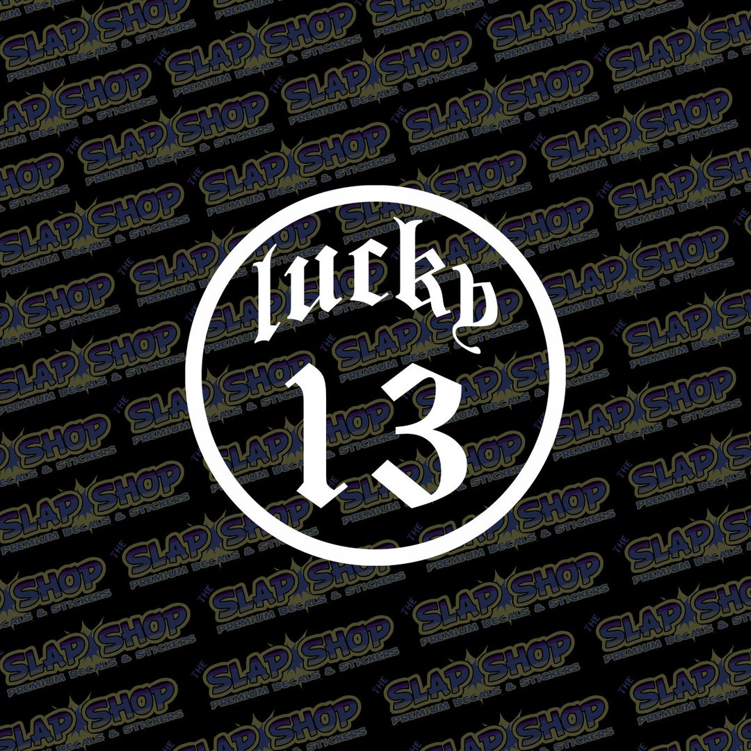 Lucky 13 Vinyl Decal – Car, Laptop & Tumbler Sticker - Etsy